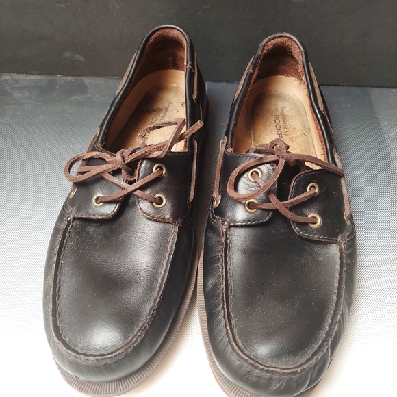 Rockport | Shoes | Rockport Perth Dark Brown Boat Shoes 2m | Poshmark